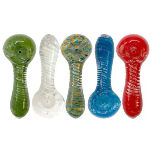 Glass Spoon Pipe - Inner Corkscrew - Random Color – Prohibition